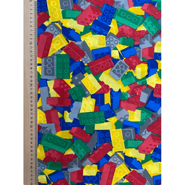 Baumwollstoff Kinderstoff Legosteine Breite 160cm ab 50 cm - 7.90 € → ...