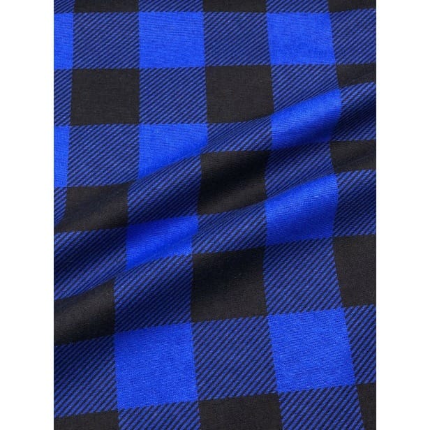 Flanell Stoff Baumwolle bedrückt Karomuster kariert blau Breite 160 cm ...